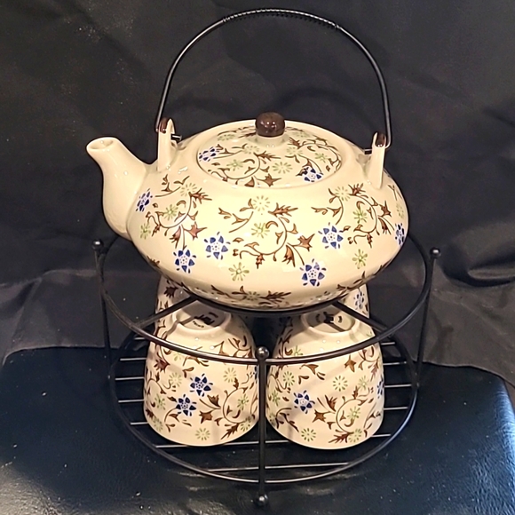 Pier 1 | Dining | Pier Tea Set With Rack | Poshmark